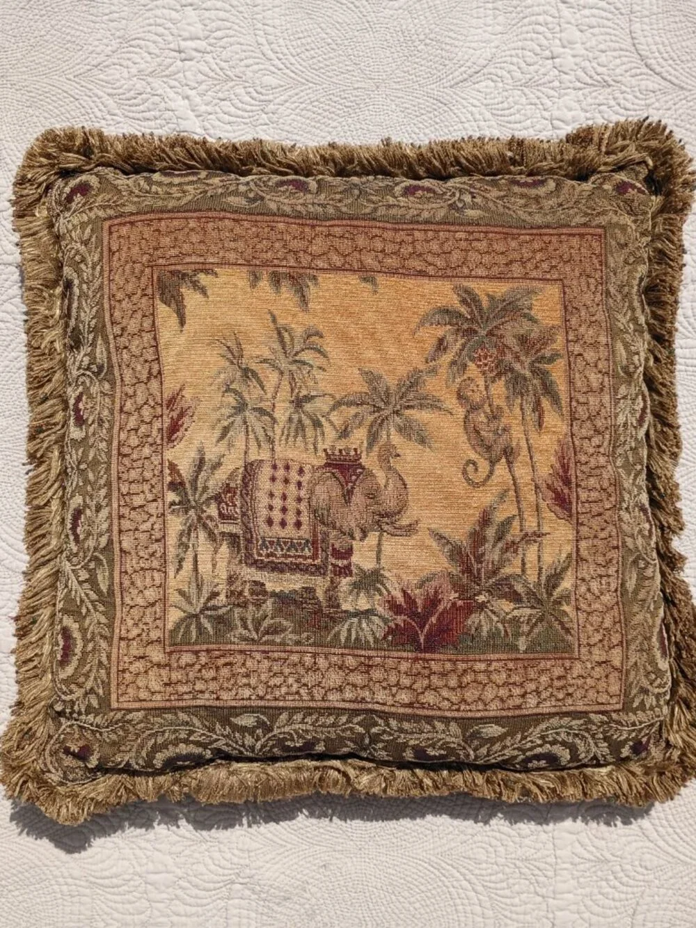 Jungle Theme | Accents | Elephant Tapestry Throw Pillows Large 2x21 ...